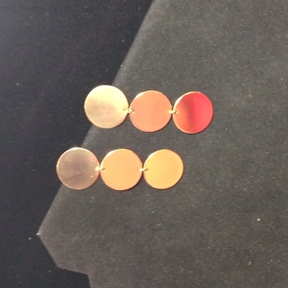 J. Crew | Jewelry | Gold Triple Disc Earrings | Poshmark
